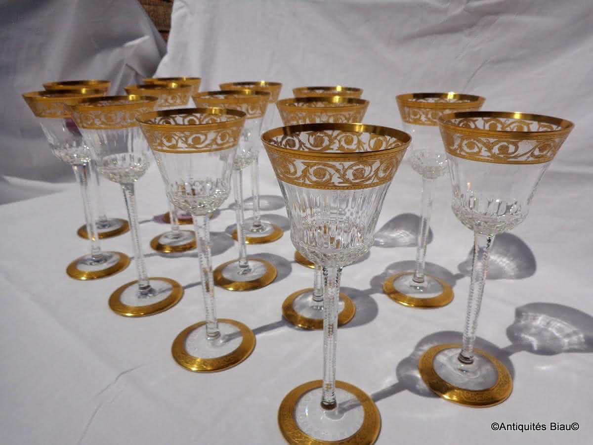 Glass Roemer Crystal in crystal St-Louis - Thistle gold | Marqueterie ...