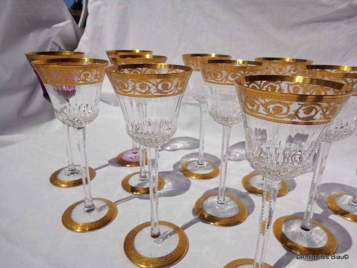 Glass Roemer Crystal in crystal St-Louis - Thistle gold | Marqueterie ...