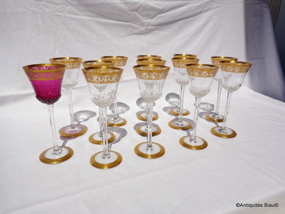 Glass Roemer Crystal in crystal St-Louis - Thistle gold | Marqueterie ...